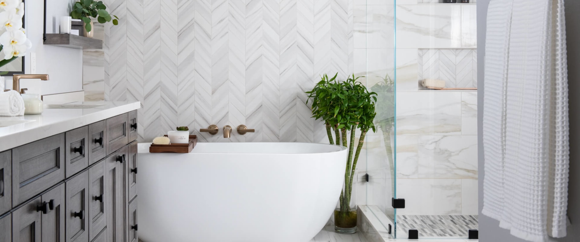 Chevron Pattern Flooring in Bathrooms: Trends and Ideas
